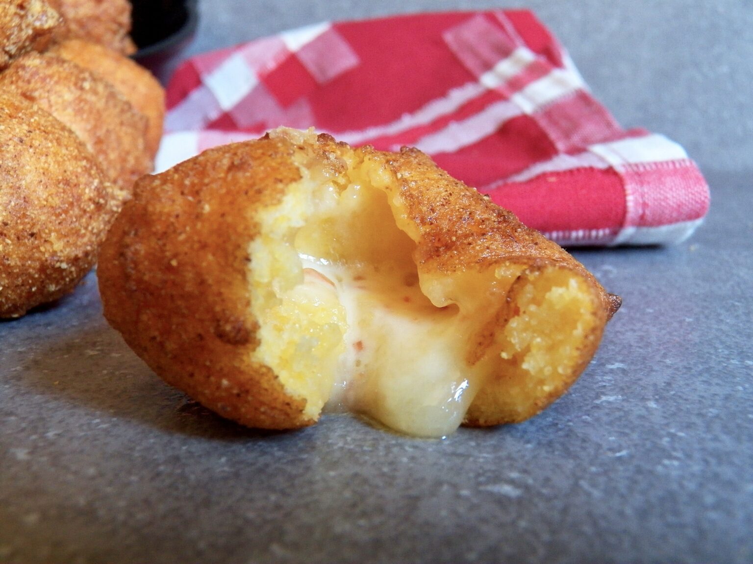 Smoked Bacon Cheddar Hush Puppies | In Good Flavor
