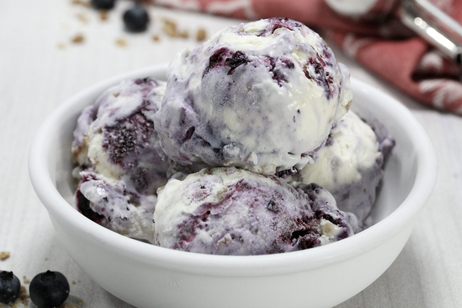 No Churn Blueberry Crumble Ice Cream | In Good Flavor