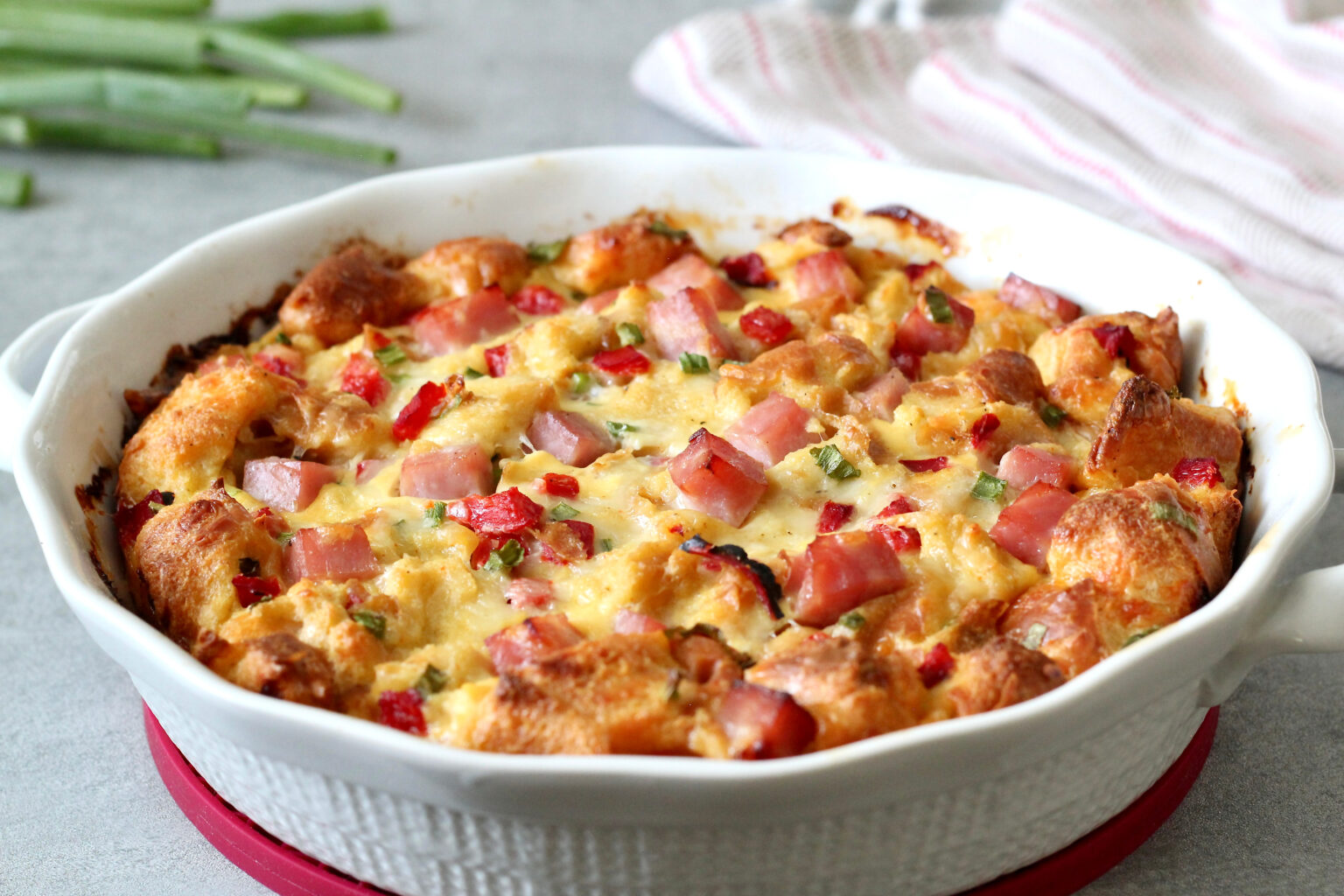Ham and Cheese Breakfast Casserole | In Good Flavor